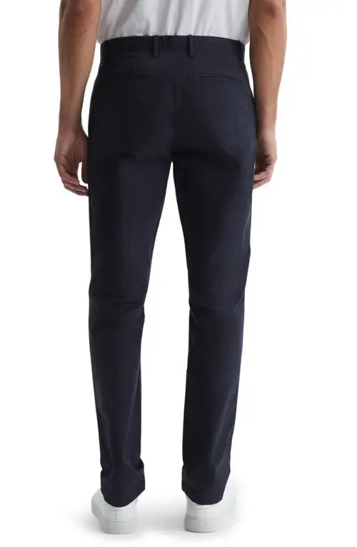 REISS Pitch Stretch Cotton Pants - Navy