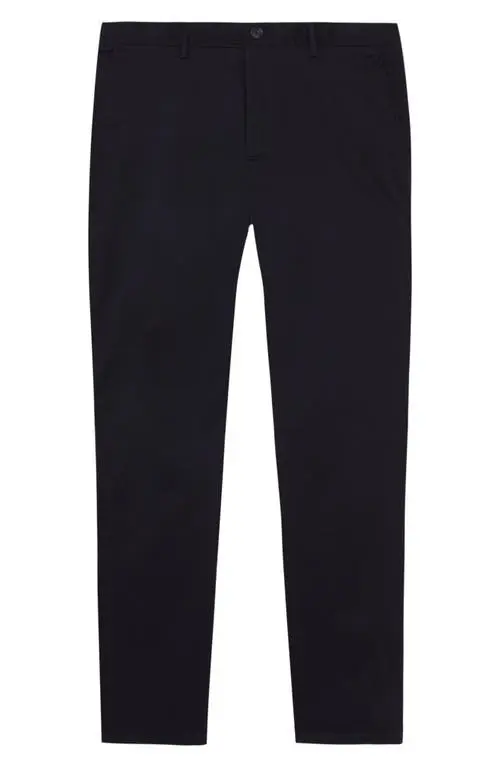 REISS Pitch Stretch Cotton Pants - Navy