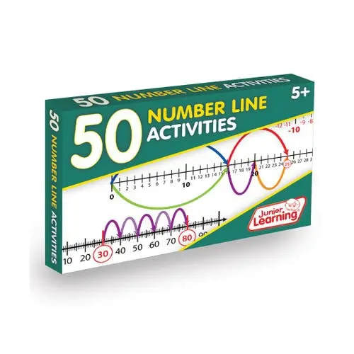 JUNIOR LEARNING 50 Number Line Activities Learning Set - Multicolored