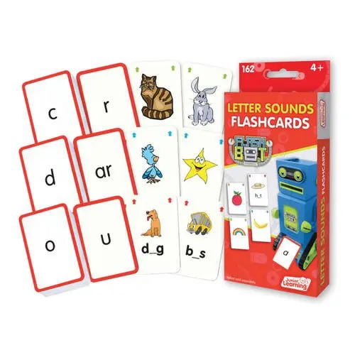 JUNIOR LEARNING Letter Sounds Flashcards - Multicolored