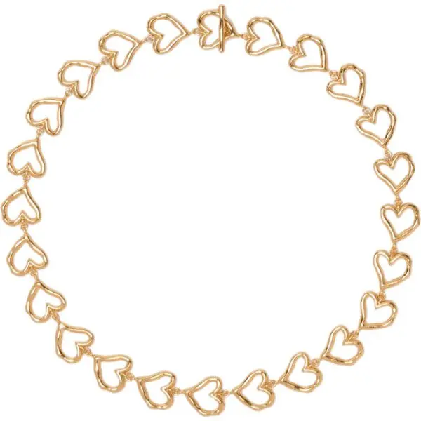 Maje Gold-plated Heart Necklace - Light Gold