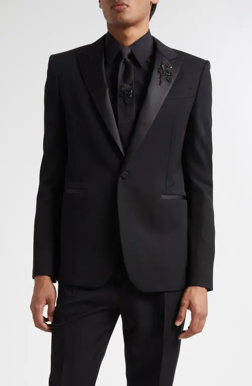 Alexander McQueen Sailor Tattoo Rose Wool Dinner Jacket