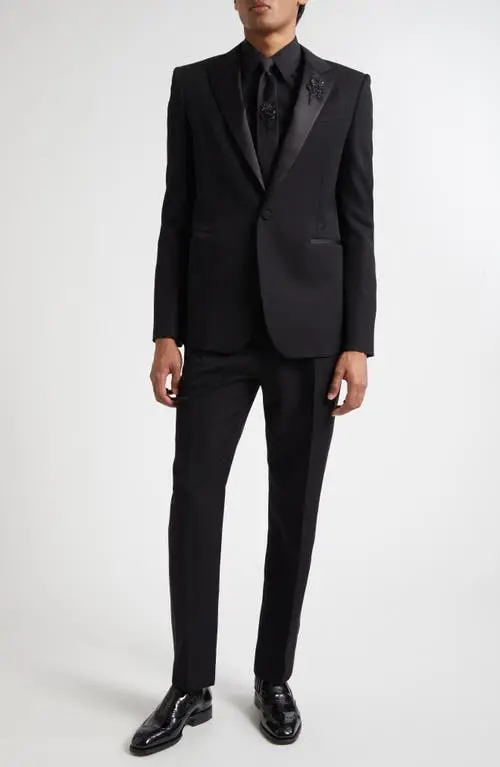 Alexander McQueen Sailor Tattoo Rose Wool Dinner Jacket