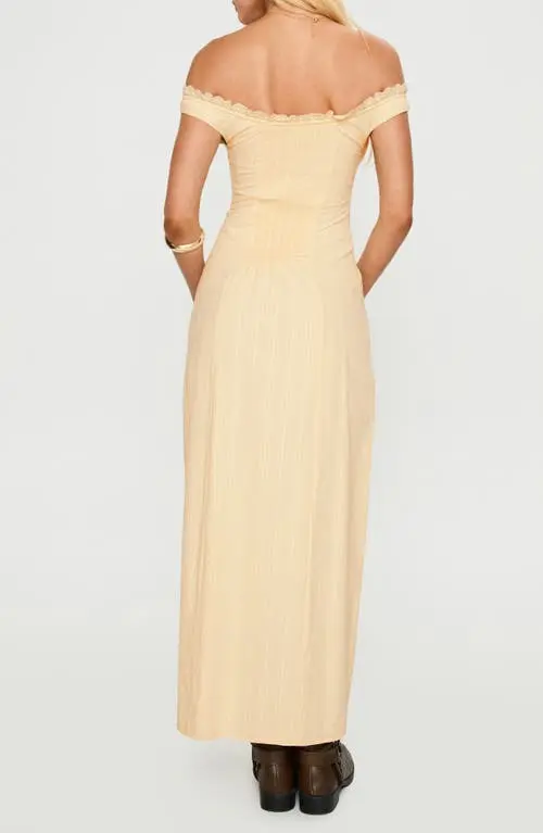 open lace back dress Masterpiece Strapless Maxi Dress | Yellow | Womens main image 0