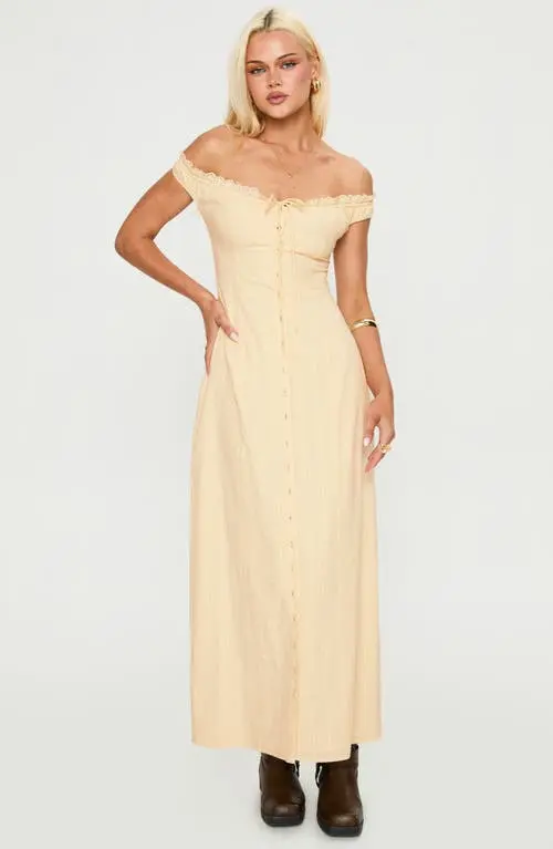 open lace back dress South of France Maxi Dress | Yellow | Womens main image 1
