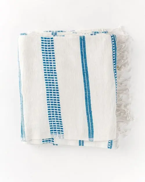 CREATIVE WOMEN Aden Cotton Tablecloth - Blue