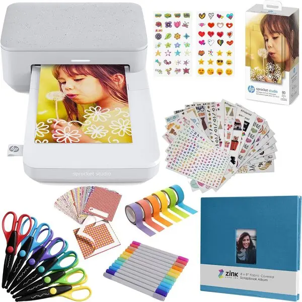 HP Sprocket Studio Plus 4x6 Instant Photo Printer - White