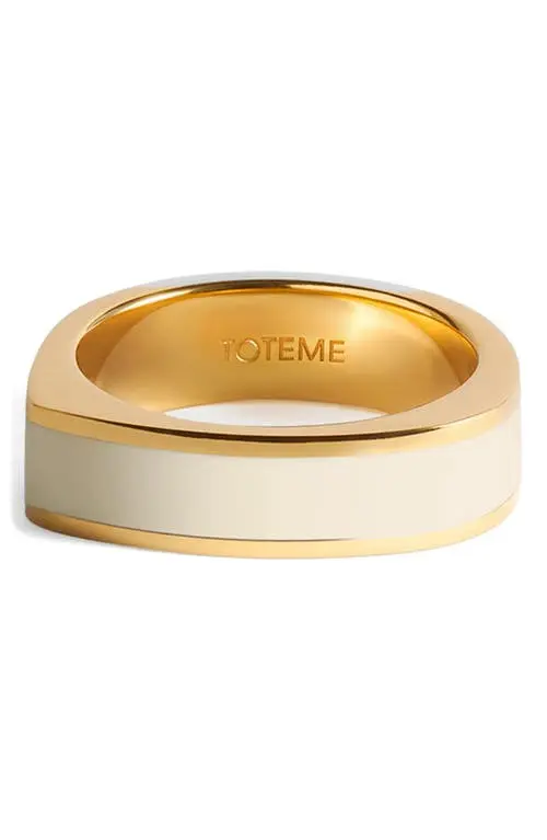 TOTEME Signature Band Ring - Ecru/gold