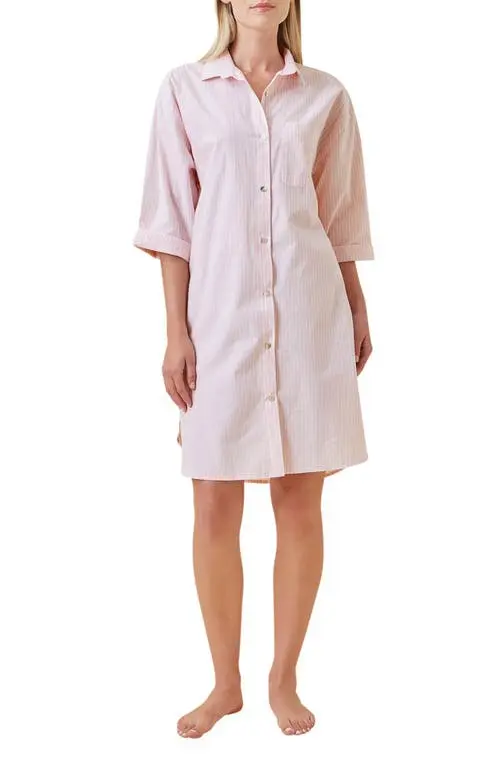 PAPINELLE French Stripe Cotton Nightshirt - Pink