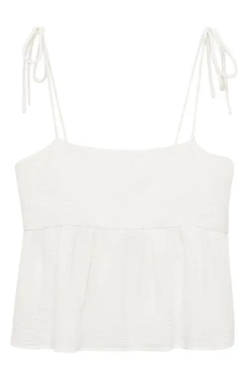 Mango Cotton Peplum Top
