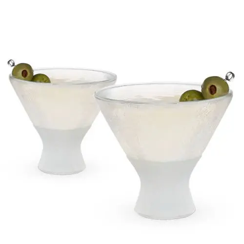 HOST Glass Freeze Martini Cooling Cup Set Of 2 - Clear