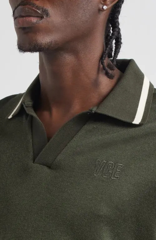 GOLDEN GOOSE Journey Fluid Jersey Polo - Grape Leaf
