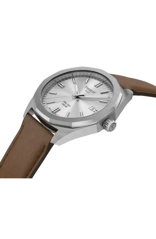 TISSOT Prc 100 Solar Quartz Strap Watch - Silver