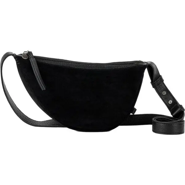 THE SAK Tess Sling Leather Bag - Black Suede