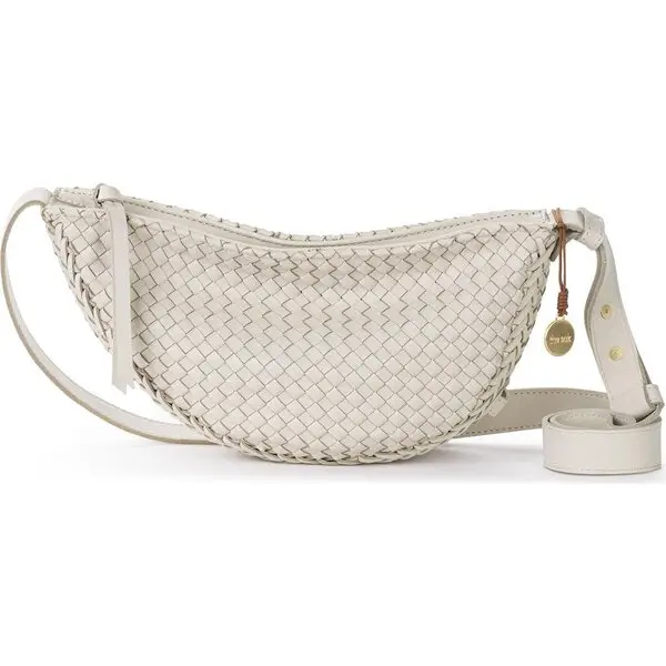 THE SAK Tess Sling Leather Bag - Stone Woven