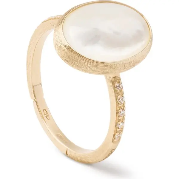 Marco Bicego 18k Yellow Diamond And Mother-of-pearl Ring - Gold
