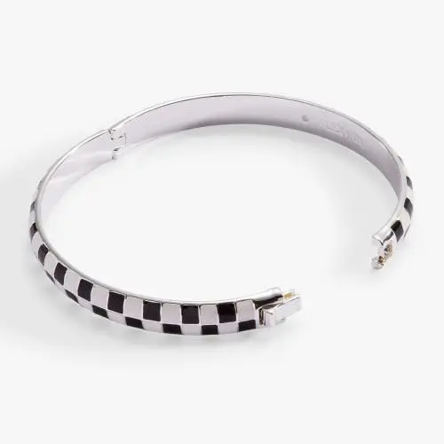 ALEX AND ANI Checker Hinge Bangle
