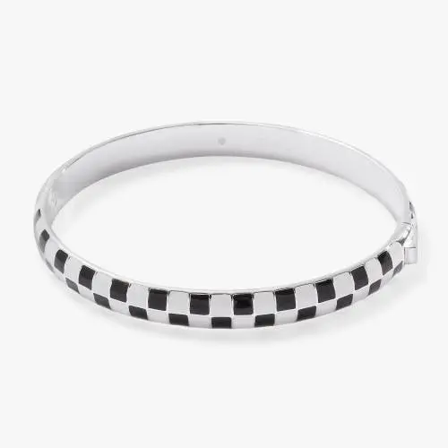 ALEX AND ANI Checker Hinge Bangle