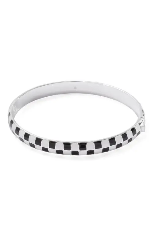 ALEX AND ANI Checker Hinge Bangle - Black