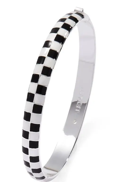 ALEX AND ANI Checker Hinge Bangle