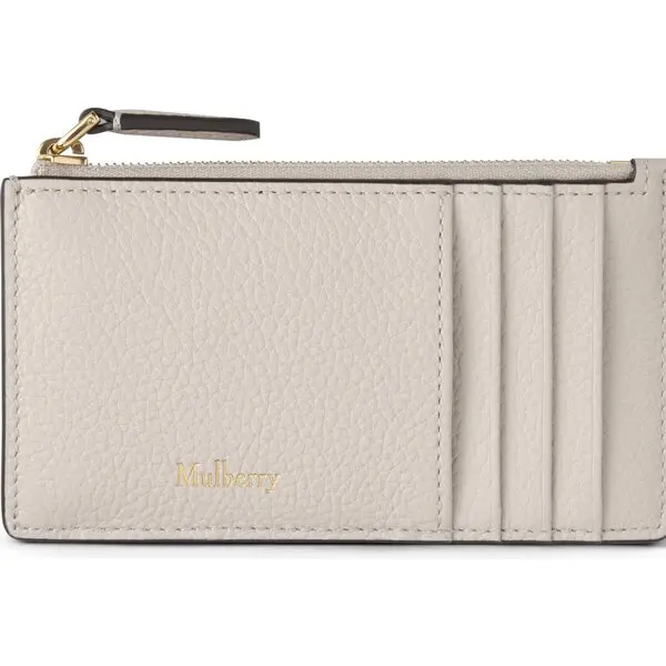 Mulberry Continental Zipped Long Card Holder - Chalk
