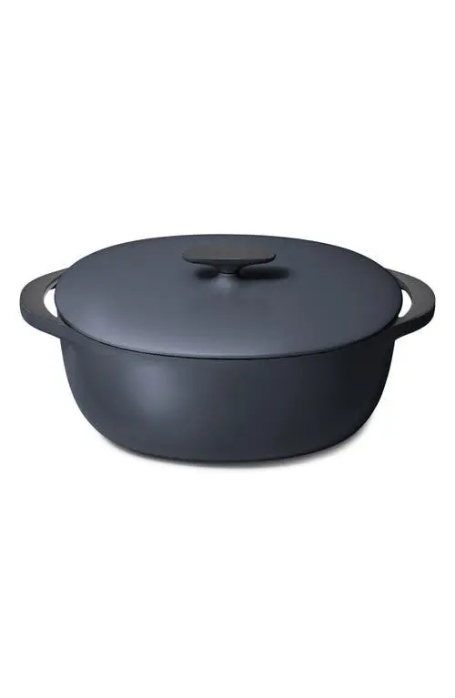 CARAWAY Enameled Cast Iron 8.5-quart Oval Dutch Oven With Lid - Dark Navy