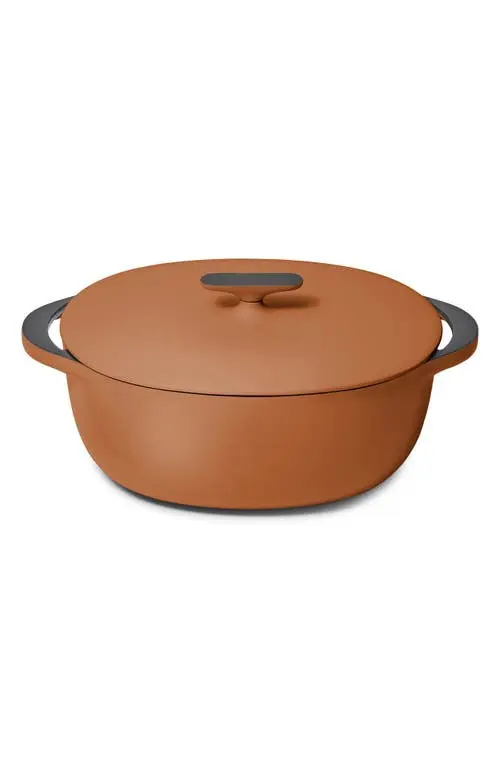 CARAWAY Enameled Cast Iron 8.5-quart Oval Dutch Oven With Lid - Rust