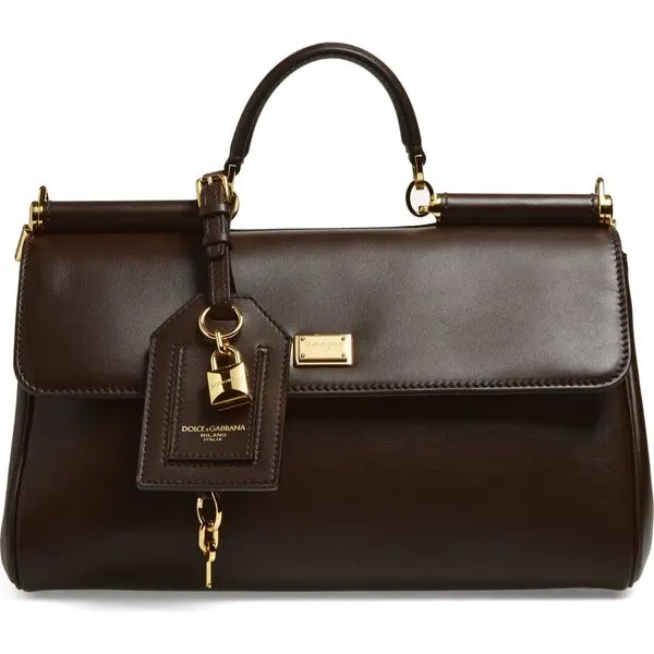 Dolce & Gabbana My Sicily East/west Plongé Leather Top Handle Bag - 80076 Moro 3