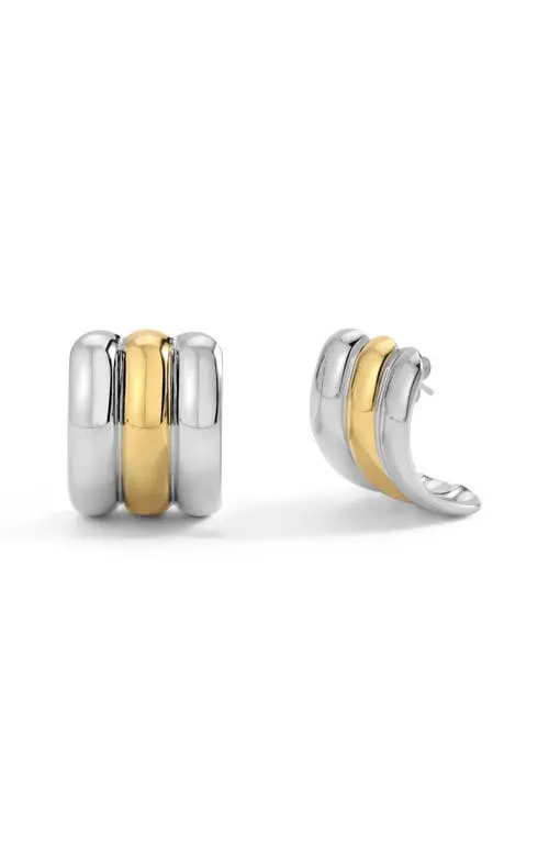 MAZIN JEWELS Maya Earrings - Silver/gold