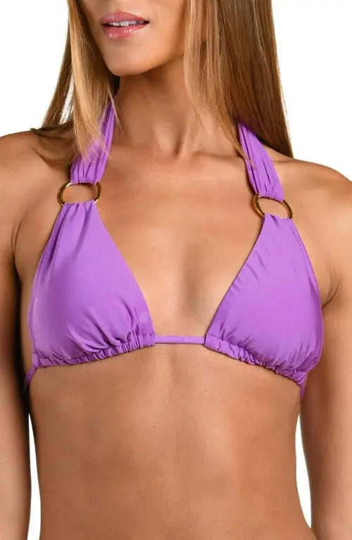 SUNSHINE 79 Solid Triangle Bikini Top - Lilac