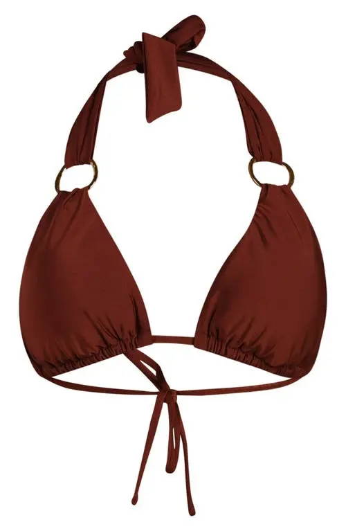 SUNSHINE 79 Solid Triangle Bikini Top - Mahogany