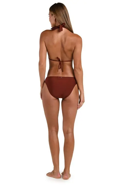 SUNSHINE 79 Solid Triangle Bikini Top - Mahogany