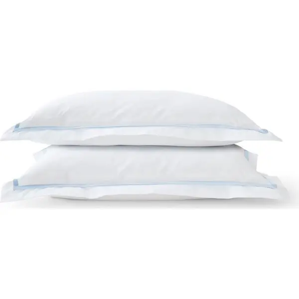 CHRISTY Beaumont Luxury Cotton Percale Pillowcases - Pale Blue