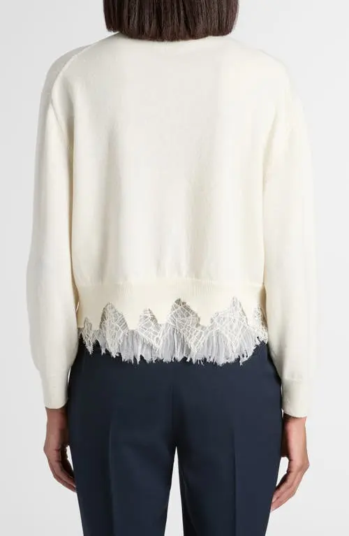 Alexander McQueen Cobweb Lace Shrunken Wool & Cashmere Cardigan
