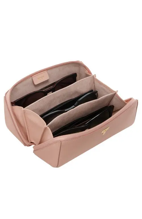 Tumi Belden Leather Sunglasses Case - Blush