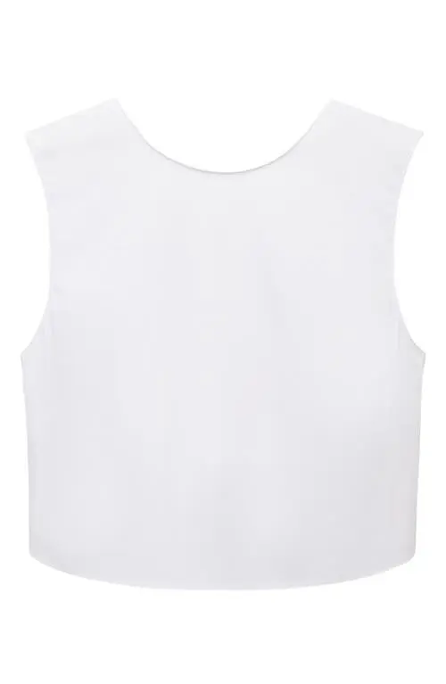 Mango Tie-back Crop Tank - White
