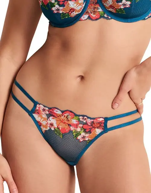 ADORE ME Liesel Brazilian Panties - Floral Blue