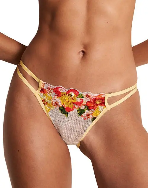 ADORE ME Liesel Brazilian Panties - Floral White