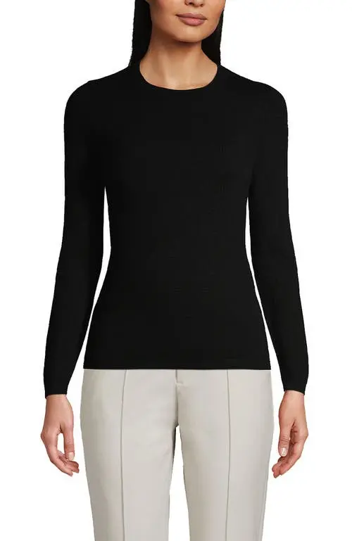 LANDS' END Cashmere Sweater - Black