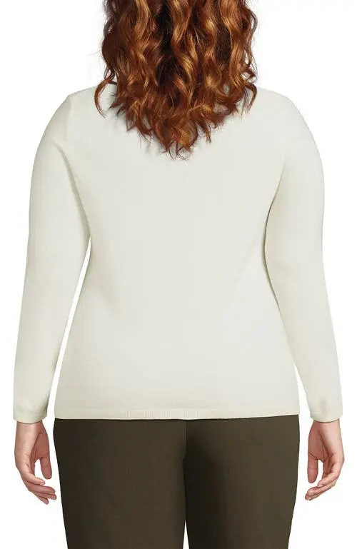LANDS' END Cashmere Sweater - Fresh Ivory