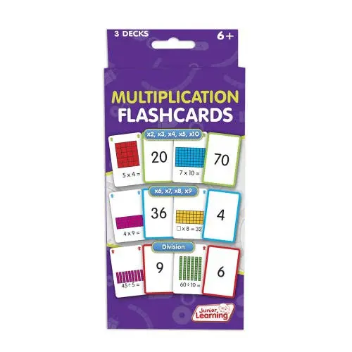 JUNIOR LEARNING Multiplication Flashcards