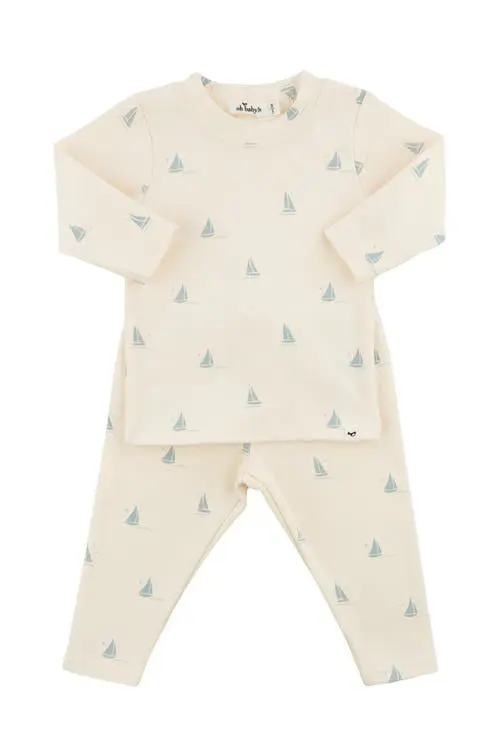 OH BABY! Mini Sailboats Two Piece Set - Milk