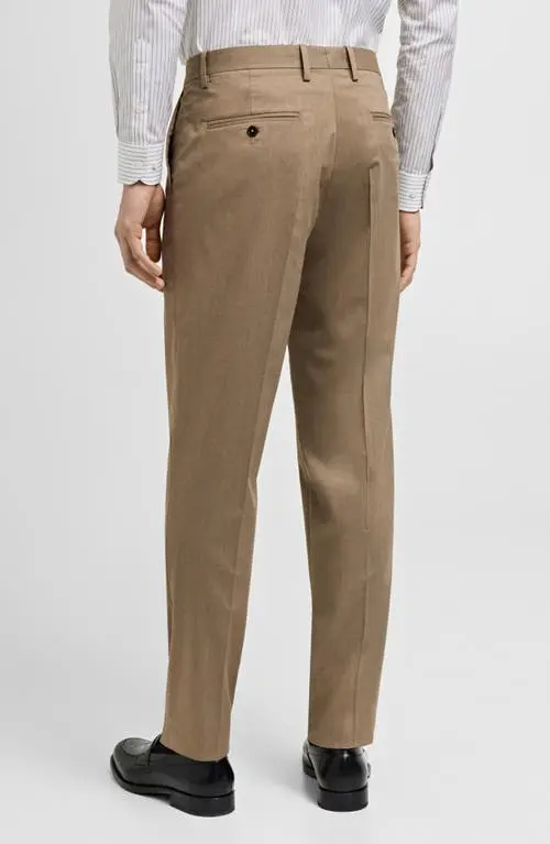 Mango Monaco Slim-fit Suit Pants - Medium Brown