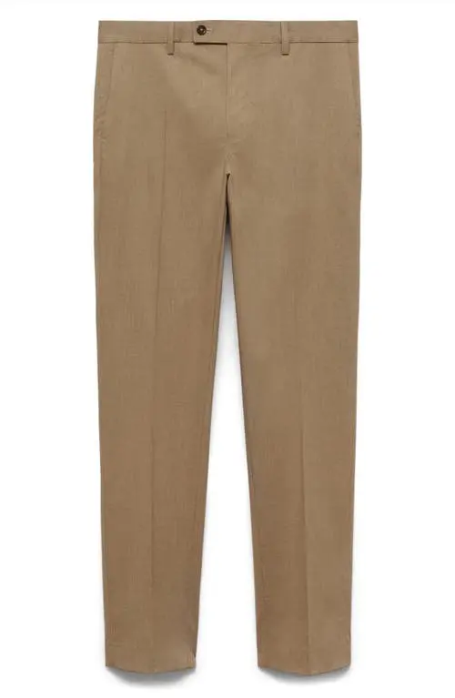 Mango Monaco Slim-fit Suit Pants - Medium Brown