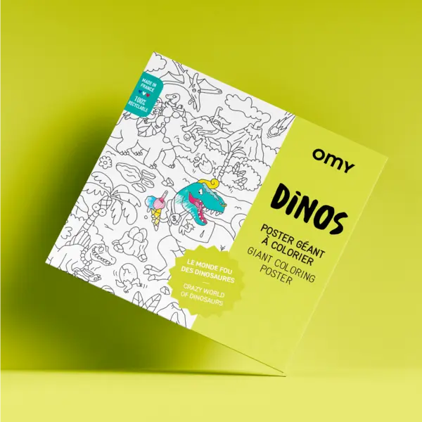 OMY Giant Coloring Poster Dino - Yellow