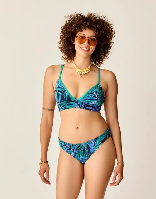 Carve Designs St. Barth Reversible Bikini Bottom - Blue Oasis/jade