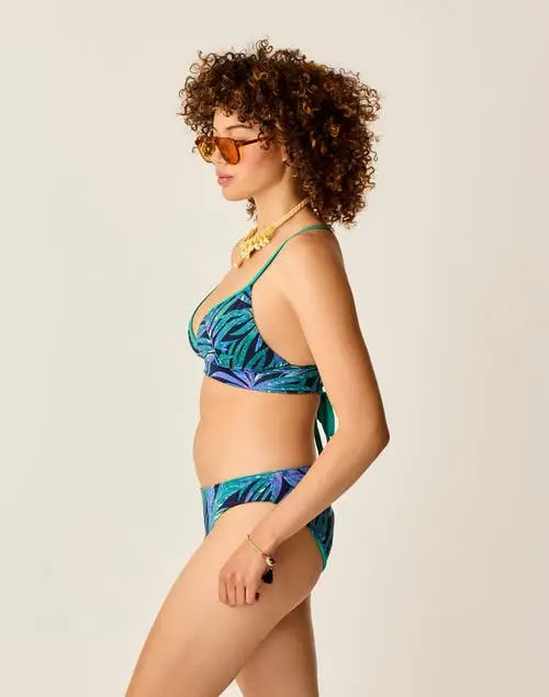 Carve Designs St. Barth Reversible Bikini Bottom - Blue Oasis/jade