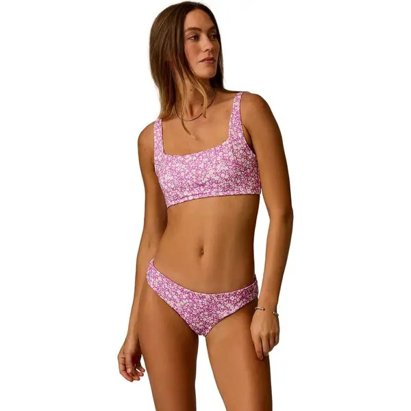 Carve Designs St. Barth Reversible Bikini Bottom - Fleur/violet