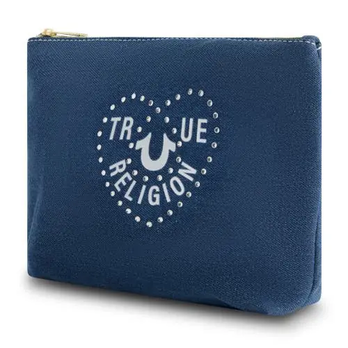 True Religion Zip Pouch With Logo