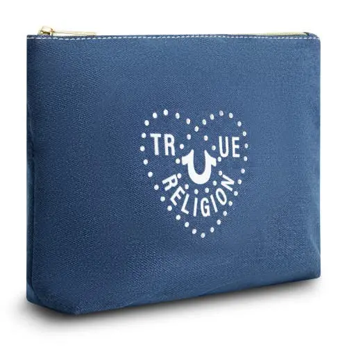 True Religion Zip Pouch With Logo